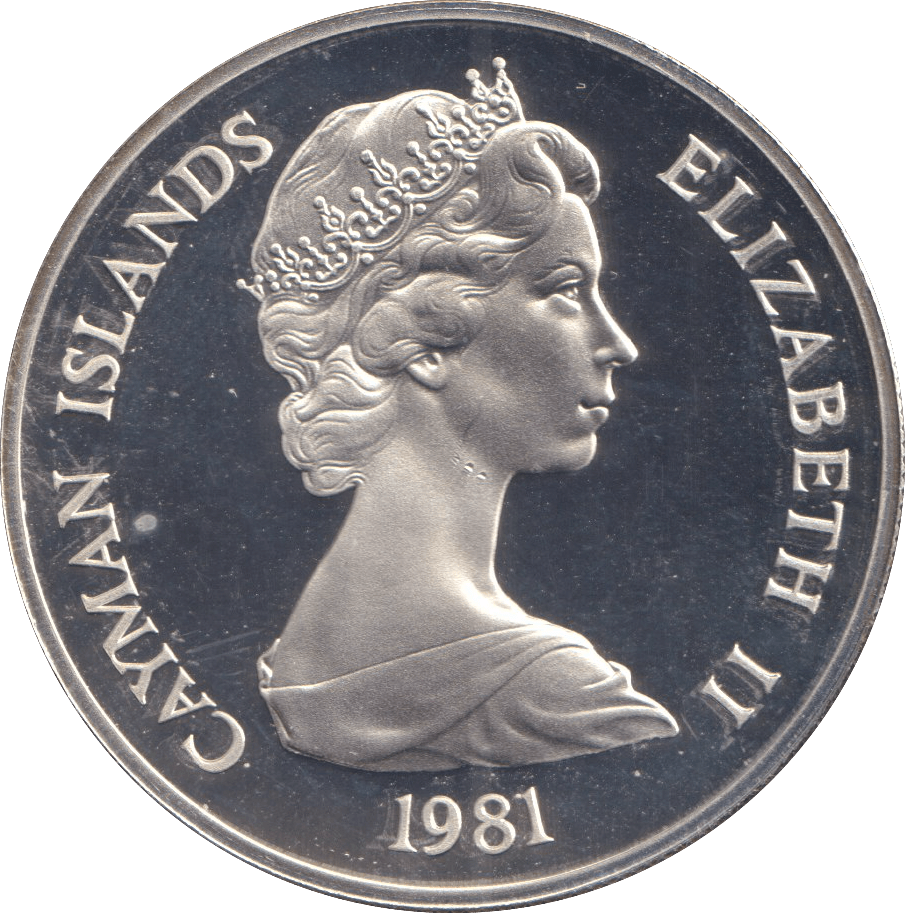 1981 TEN DOLLARS CAYMAN ISLANDS WEDDING OF PRINCE CHARLES AND LADY DIANA SILVER WORLD COINS ...