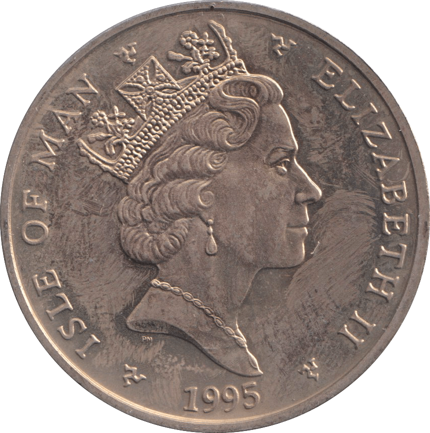 1995 FIVE POUNDS ISLE OF MAN 50TH ANNIVERSARY- END OF WWII WORLD COINS Cambridgeshire Coins ...