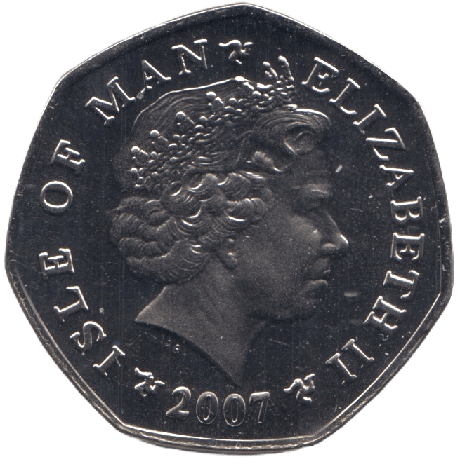 2007 CHRISTMAS 50P FRENCH HENS ISLE OF MAN ( PROOF ) 'AA' 50P CHRISTMAS COINS Cambridgeshire ...