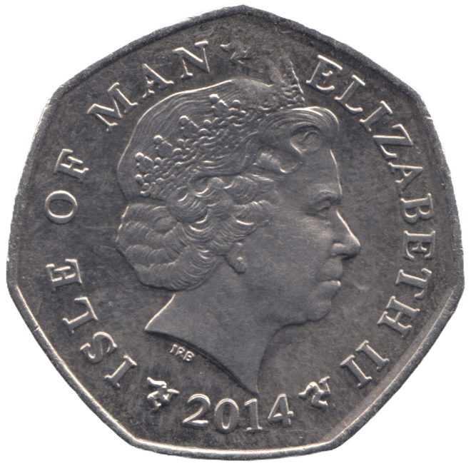 2014 BRILLIANT UNCIRCULATED TT FIFTY PENCE ISLE OF MAN WORLD COINS Cambridgeshire Coins ...