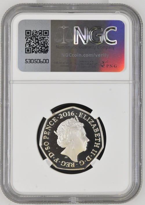 2016 50P PETER RABBIT COLORIZED BEATRIX POTTER 150TH ANNIVERSARY ( NGC ) PF 69 ULTRA CAMEO NGC ...