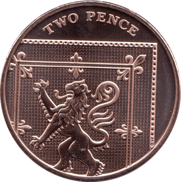 2022 2P TWO PENCE BRILLIANT UNCIRCULATED BU COIN SECTION OF SHIELD - Cambridgeshire Coins ...