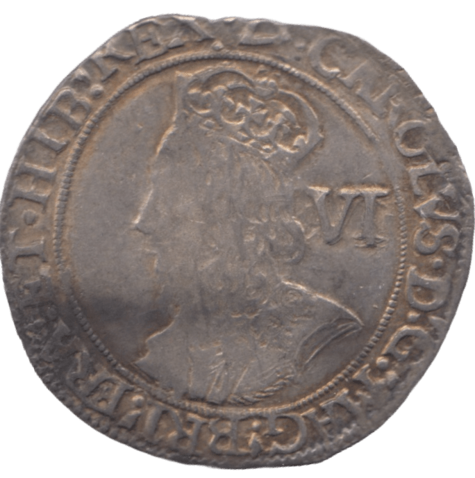 1644 SILVER SIXPENCE CHARLES I HAMMERED COINS Cambridgeshire Coins ...