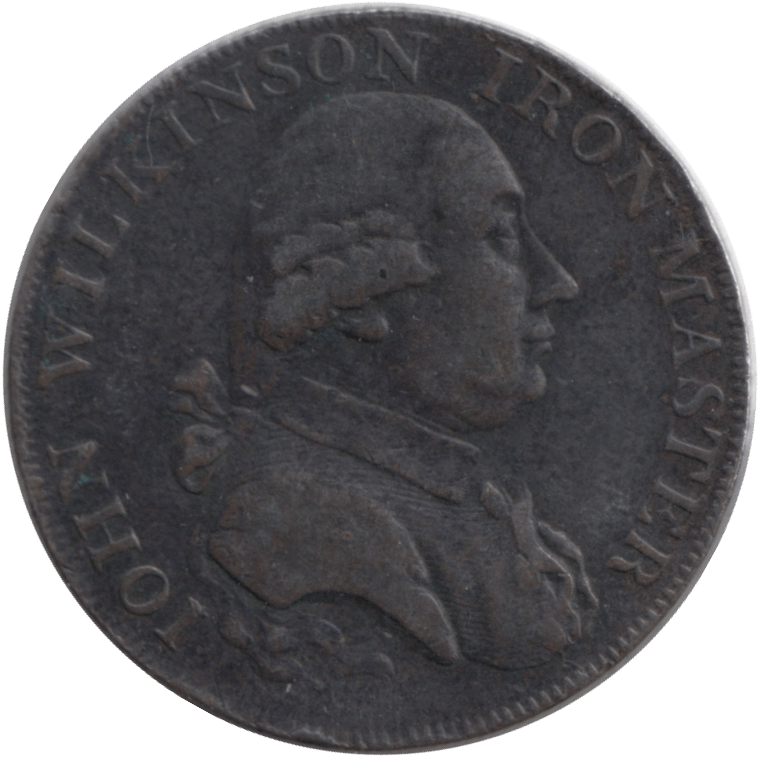 1790 HALFPENNY TOKEN WILKINSON IRONWORKS SHROPSHIRE HALFPENNY TOKENS ...