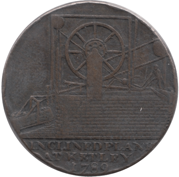1792 HALFPENNY TOKEN SHROPSHIRE COLBROOK DALE IRON BRIDGE HALFPENNY ...