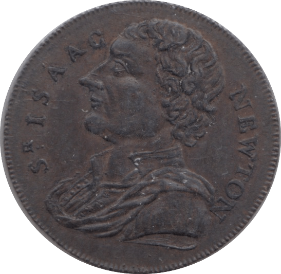 1793 FARTHING TOKEN SIR ISAAC NEWTON FARTHING TOKEN Cambridgeshire ...
