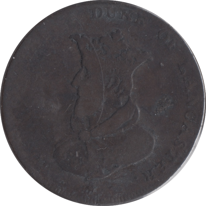 1794 HALFPENNY DUKE OF LANCASTER TOKEN LANCASTER HALFPENNY TOKENS ...