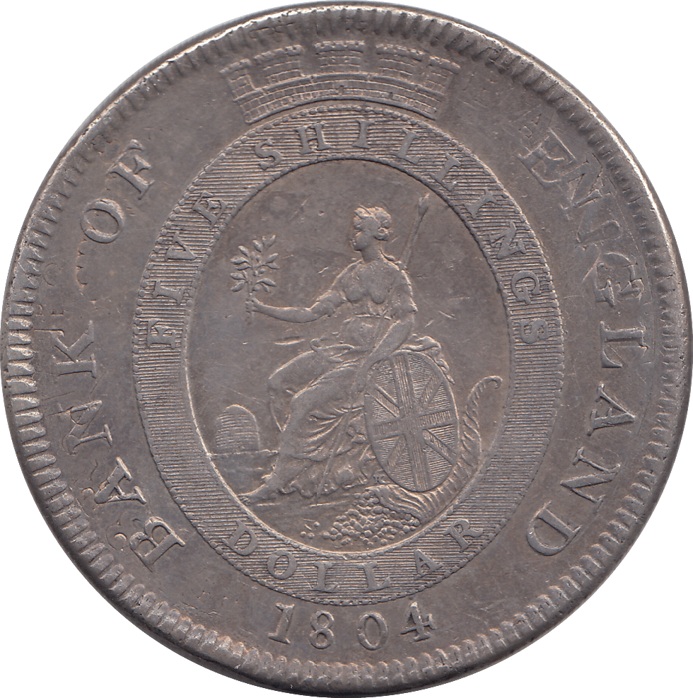 1804 BANK OF ENGLAND TRADE TOKEN 5 SHILLINGS GEORGE III REF 3 BANK ...