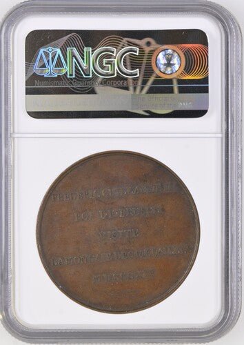 1814-DATED FRANCE BRAMSEN-1466 ROYAL VISIT TO PARIS MINT BRONZE NGC ...