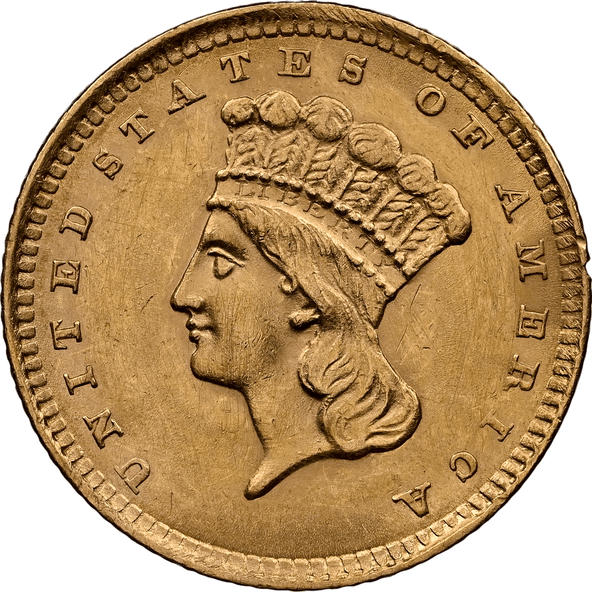 1857 GOLD $1 DOLLAR UNC DETAILS (NGC) CLEANED NGC GOLD COINS ...