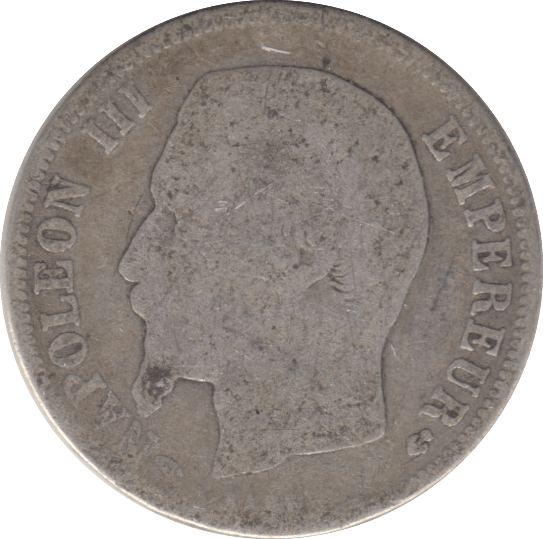 1859 SILVER 1 FRANC FRANCE SILVER WORLD COINS Cambridgeshire Coins ...