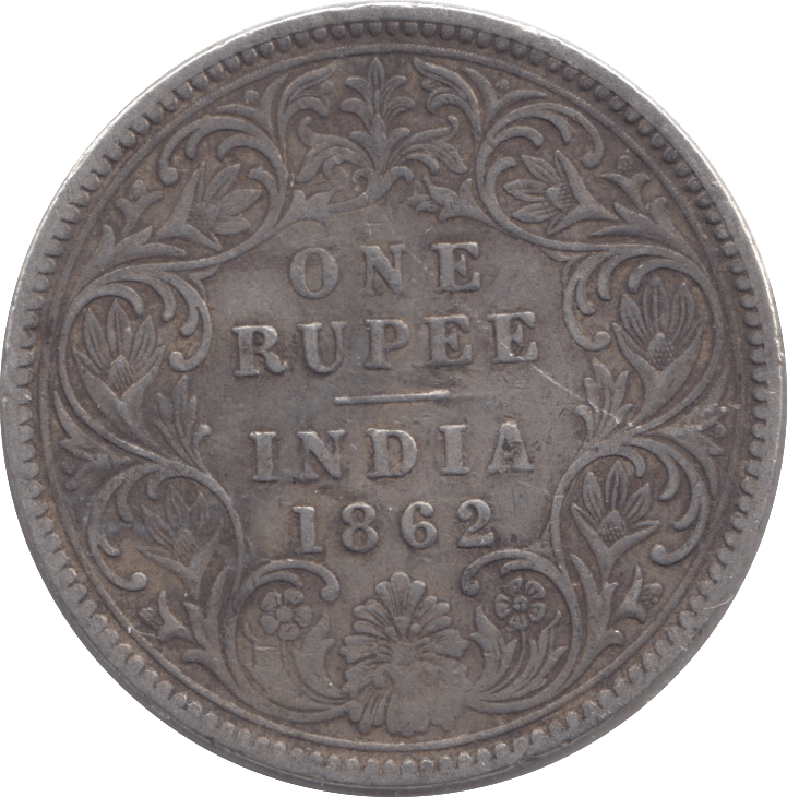 1862 SILVER ONE RUPEE INDIA SILVER WORLD COINS Cambridgeshire Coins ...