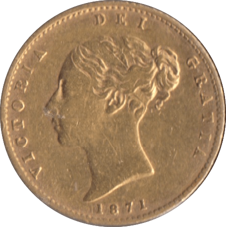1871 GOLD HALF SOVEREIGN ( GVF ) 5 HALF SOVEREIGN Cambridgeshire Coins ...