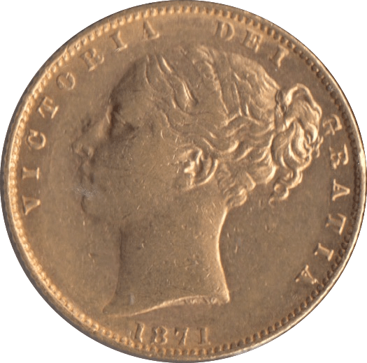 1871 GOLD SOVEREIGN ( GVF ) DIE 103 SOVEREIGN Cambridgeshire Coins ...