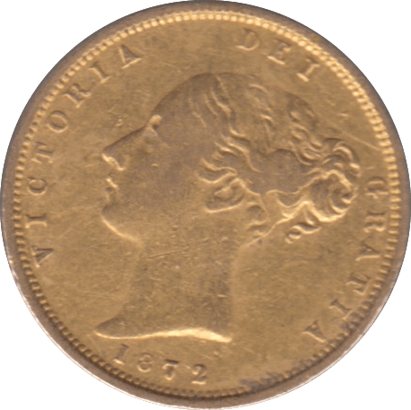 1872 GOLD HALF SOVEREIGN ( VF ) DIE 300 HALF SOVEREIGN Cambridgeshire ...