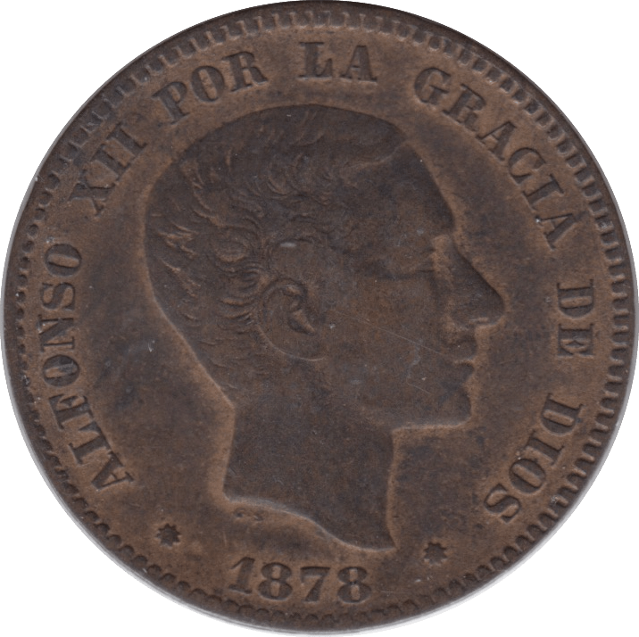 1878 TEN CENTIMOS SPAIN SILVER WORLD COINS Cambridgeshire Coins ...