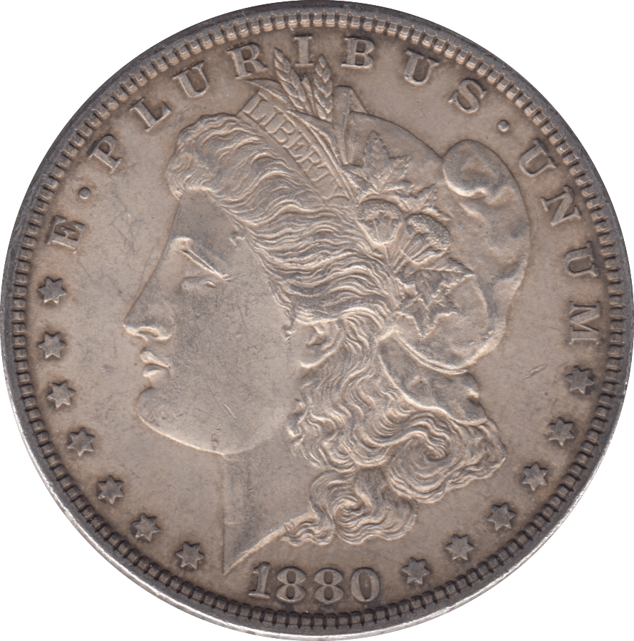 1880 SILVER MORGAN DOLLAR USA PHILADELPHIA MINT SILVER WORLD COINS ...