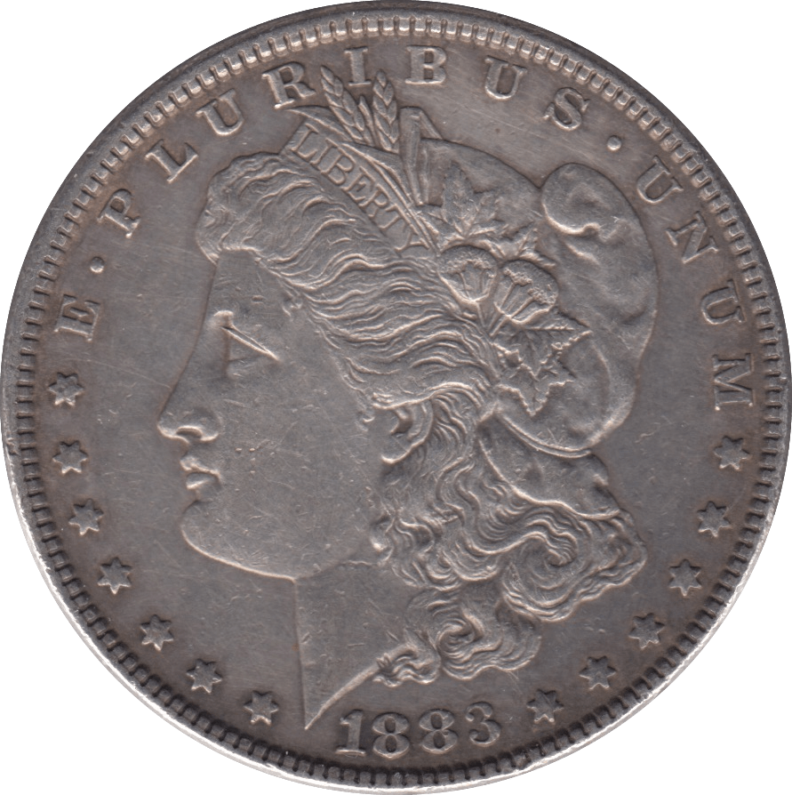 1883 USA SILVER MORGAN DOLLAR PHILADELPHIA MINT SILVER WORLD COINS ...