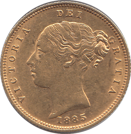 1885 GOLD HALF SOVEREIGN ( EF ) Half Sovereign Cambridgeshire Coins ...