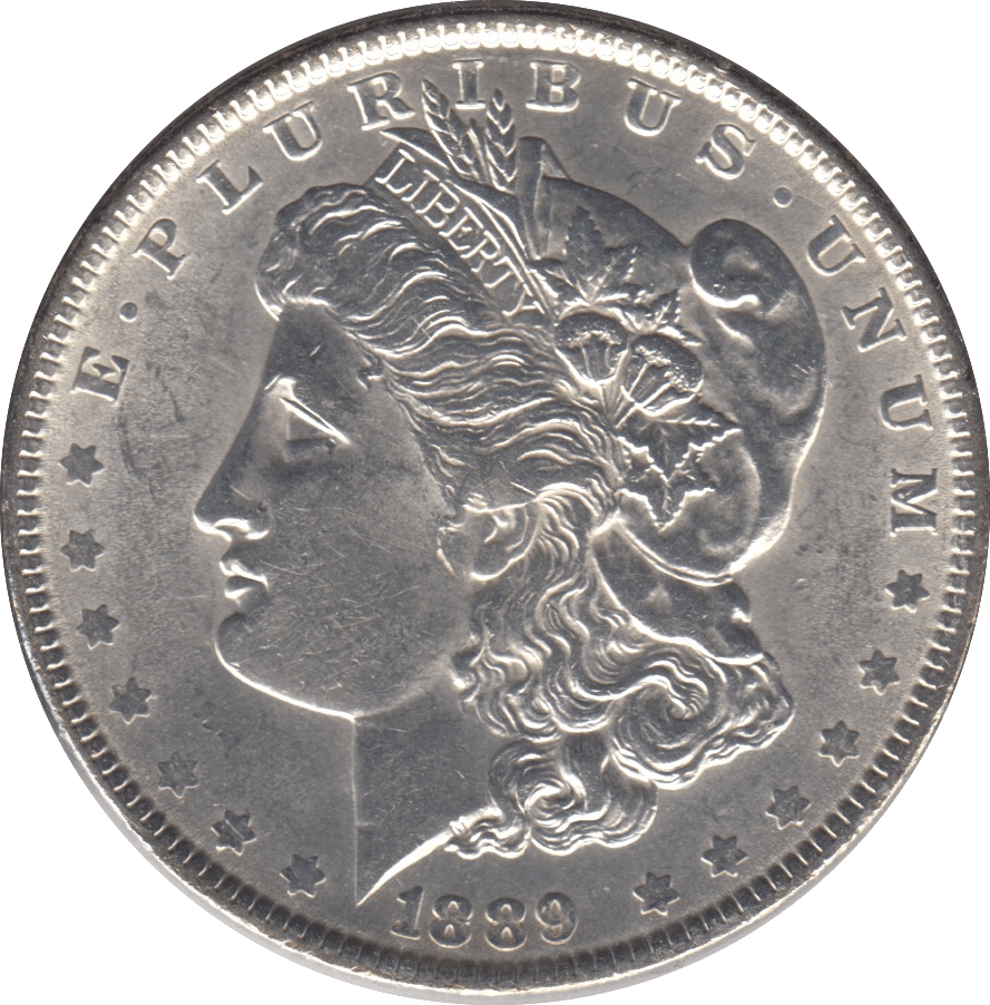 1889 SILVER MORGAN DOLLAR PHILADELPHIA MINT SILVER WORLD COINS ...