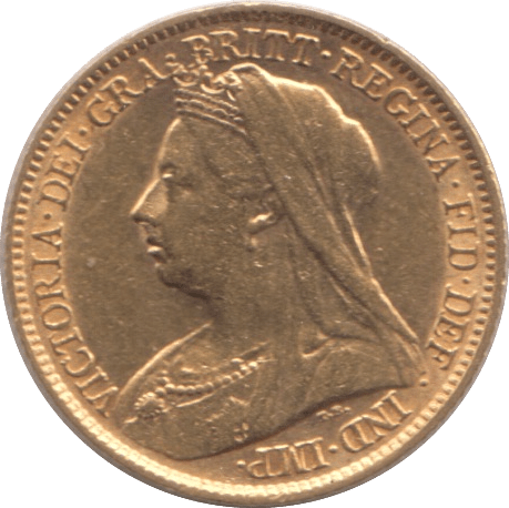 1899 GOLD HALF SOVEREIGN ( GVF ) Half Sovereign Cambridgeshire Coins ...