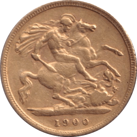 1900 GOLD HALF SOVEREIGN ( VF ) HALF SOVEREIGN Cambridgeshire Coins ...