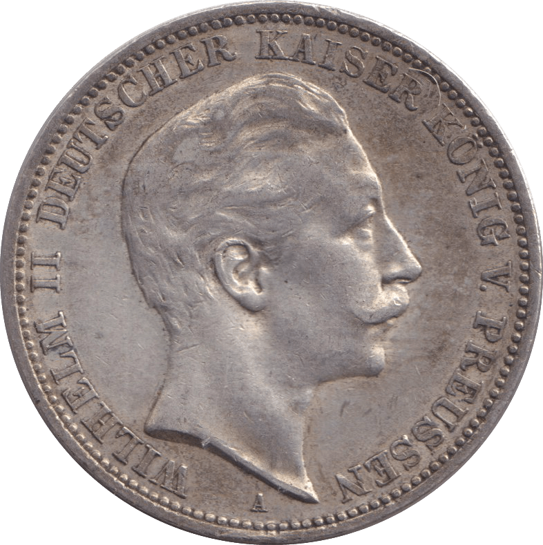 1909 THREE MARK BERLIN A SILVER WORLD COINS Cambridgeshire Coins ...