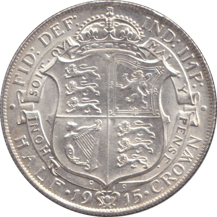 1915 HALFCROWN ( UNC ) 2 – Cambridgeshire Coins
