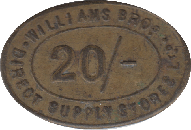 1920 TWENTY SHILLING TOKEN WILLIAMS BROTHERS OTHER TOKENS ...