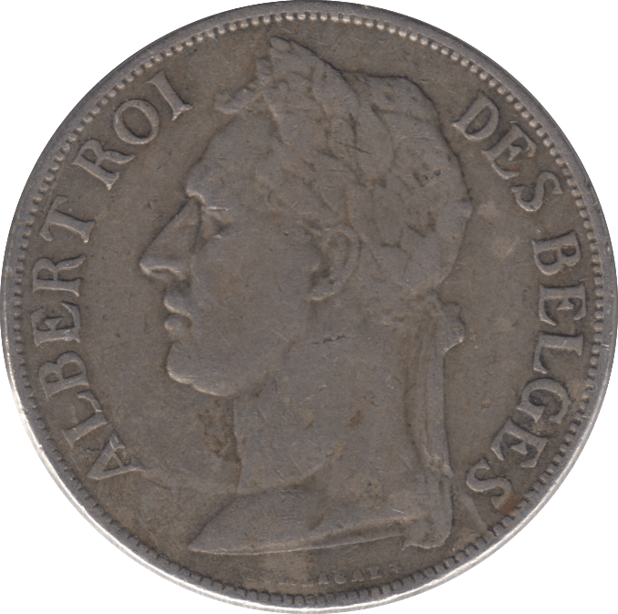 1925 SILVER ONE FRANC BELGIAN CONGO WORLD COINS Cambridgeshire Coins ...