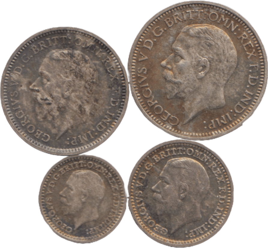 1929 MAUNDY SET GEORGE V Maundy Set Cambridgeshire Coins ...
