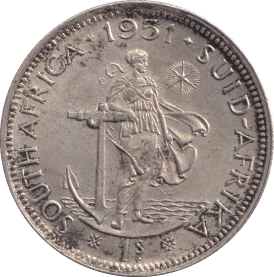 1951 SHILLING SOUTH AFRICA SILVER WORLD COINS Cambridgeshire Coins ...