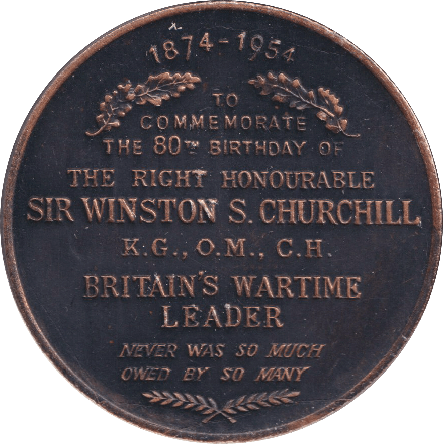 1954 BRITISH MEDALLION CHURCHILL WORLD COINS Cambridgeshire Coins ...