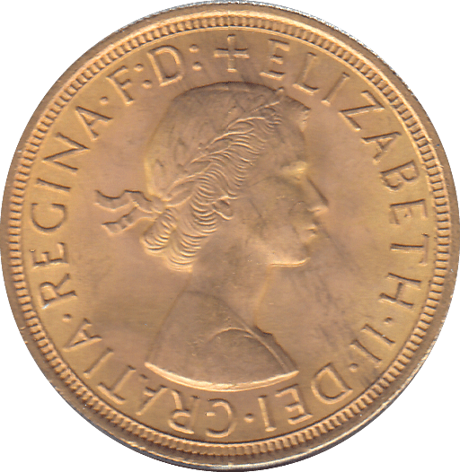 1957 GOLD SOVEREIGN ( UNC ) Sovereign Cambridgeshire Coins ...