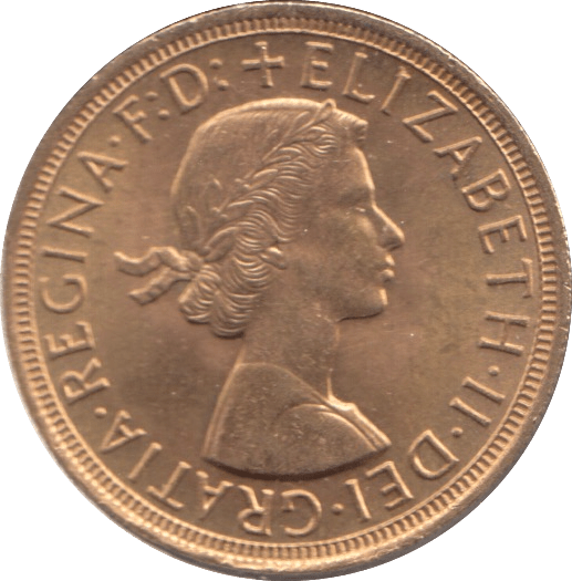 1957 GOLD SOVEREIGN ( UNC ) Sovereign Cambridgeshire Coins ...