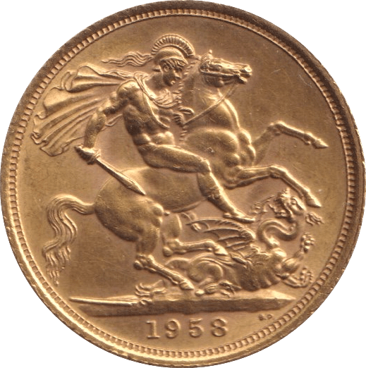 1958 GOLD SOVEREIGN ( AUNC ) SOVEREIGN Cambridgeshire Coins ...