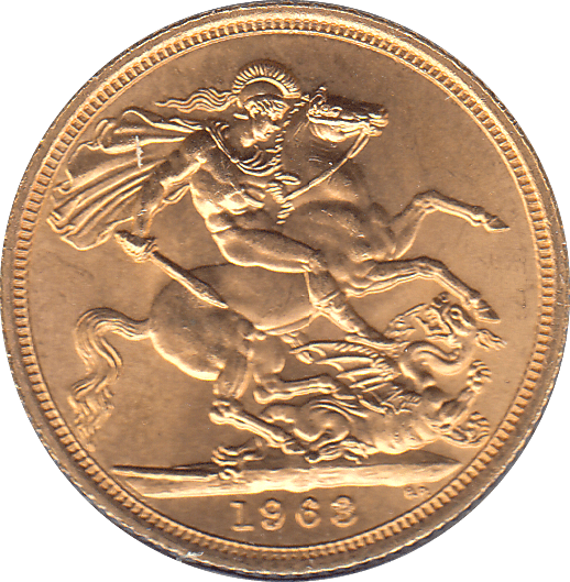 1963 GOLD SOVEREIGN ( UNC ) Sovereign Cambridgeshire Coins ...