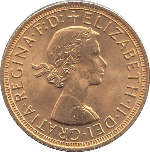 1963 GOLD SOVEREIGN ( UNC ) Sovereign Cambridgeshire Coins ...