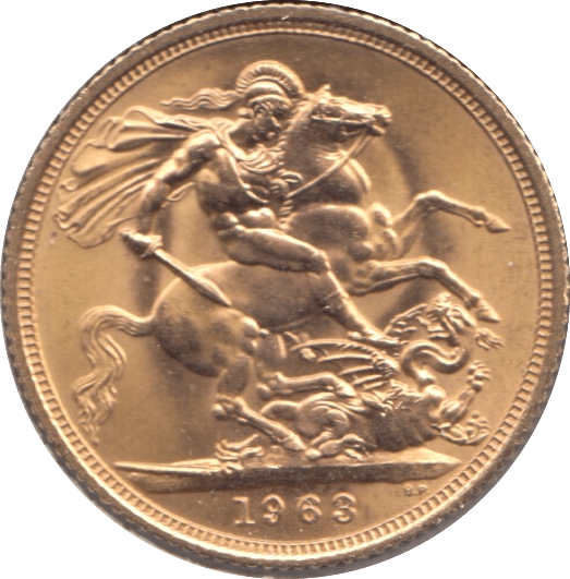 1963 GOLD SOVEREIGN ( UNC ) Sovereign Cambridgeshire Coins ...