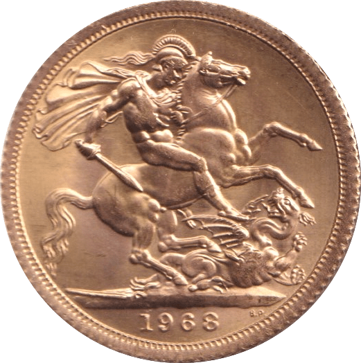 1968 GOLD SOVEREIGN ( AUNC ) SOVEREIGN Cambridgeshire Coins ...