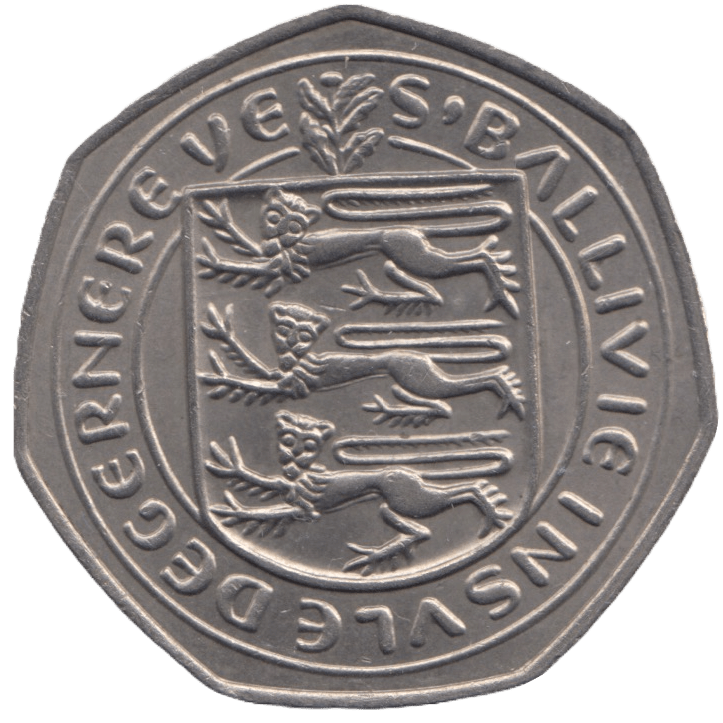 1970 FIFTY PENCE GUERNSEY WORLD COINS Cambridgeshire Coins ...