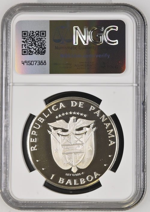 1976 SILVER 1 BALBOA PANAMA VASCO NUNEZ DE BALBOA ( NGC ) PF 69 ULTRA ...