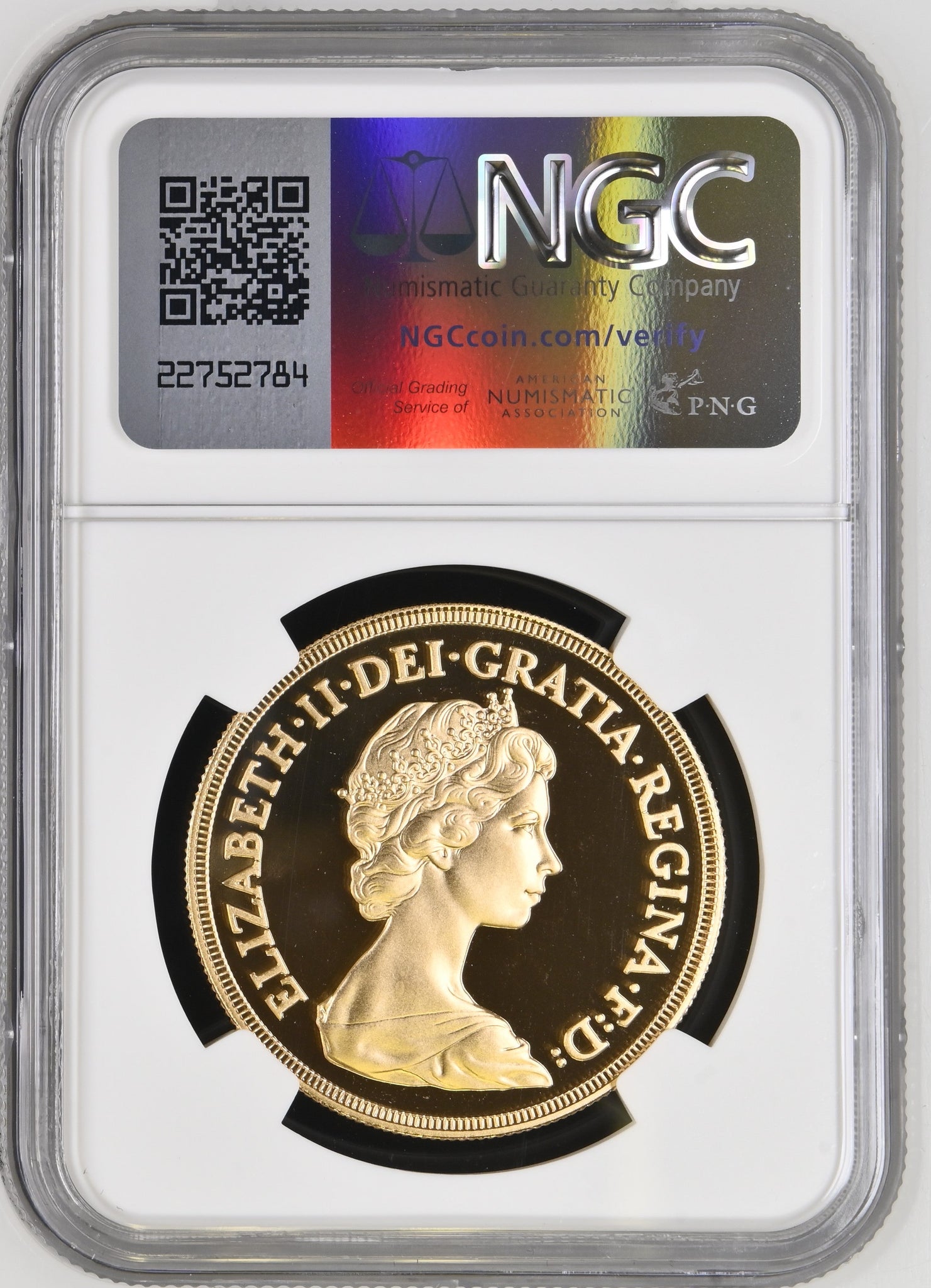 1980 GOLD PROOF £5 SOVEREIGN (NGC) PF 69 ULTRA CAMEO NGC CERTIFIED ...