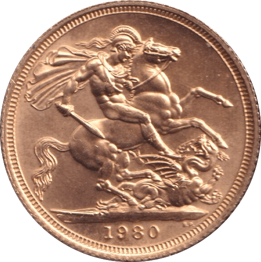 1980 GOLD SOVEREIGN ( UNC ) SOVEREIGN Cambridgeshire Coins ...