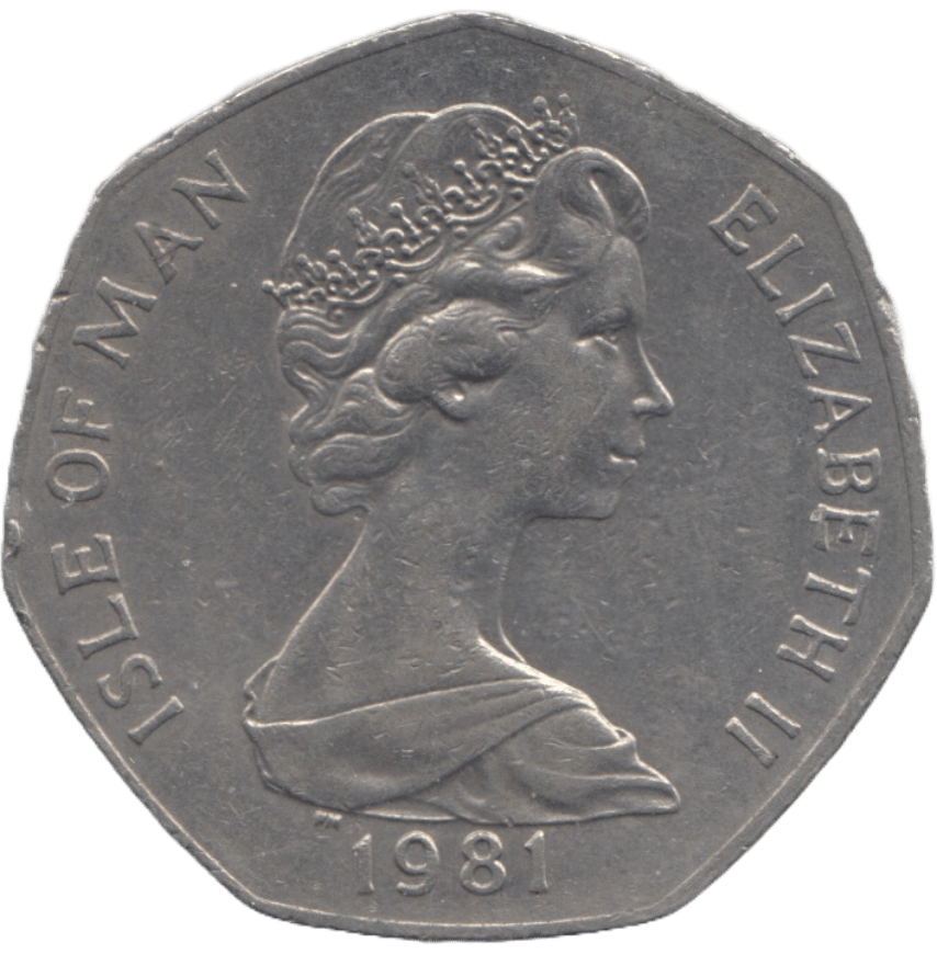 1981 CHRISTMAS 50P NIKKI BOAT ISLE OF MAN 50P CHRISTMAS COINS ...