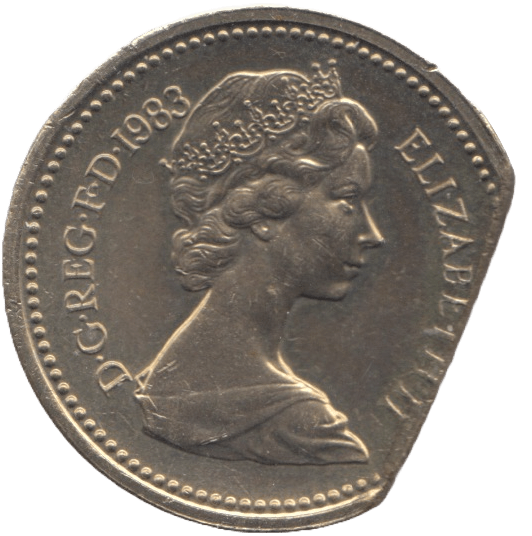 1983 ONE POUND £1 ROYAL ARMS ( MINT ERROR ) WORLD COINS Cambridgeshire ...