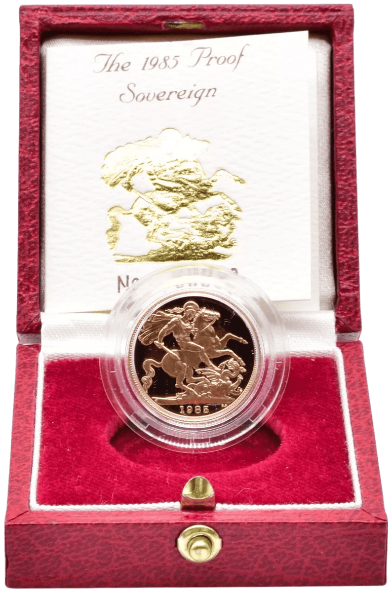 1985 GOLD PROOF SOVEREIGN BOXED GOLD PROOF SOVEREIGNS Cambridgeshire ...