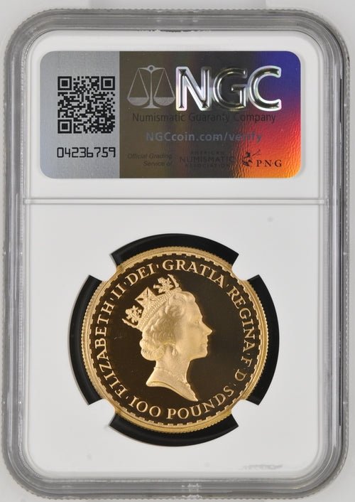 1988 £100 GOLD BRITANNIA ( NGC ) PF 70 ULTRA CAMEO NGC GOLD COINS ...