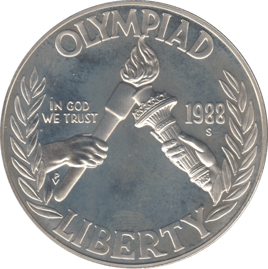 1988 ONE DOLLAR SILVER PROOF USA SILVER WORLD COINS Cambridgeshire ...