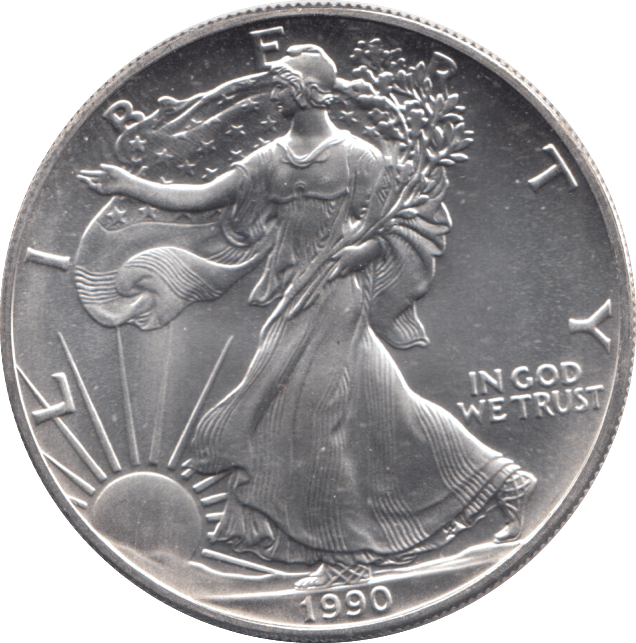 1990 AMERICAN EAGLE SILVER DOLLAR 1 OZ FINE SILVER USA – Cambridgeshire ...